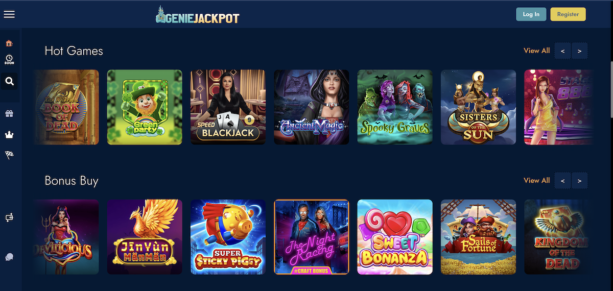 Genie Jackpot Review | up to 1 BTC Bonus + 50 Free Spins